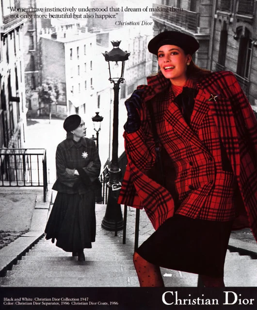 1986 DIOR CHRISTIAN vintage fashion 1-page MAGAZINE AD £9.28 - PicClick UK