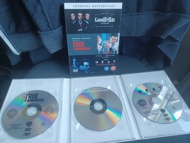 GOODFELLAS/ HEAT/ TRUE ROMANCE DVD Set Warner Bros Triple Box Set £14. ...