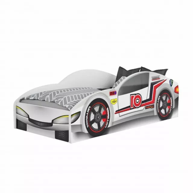 LIT DE VOITURE avec matelas et sommier à lattes Auto Car 70x140 - lit d ...