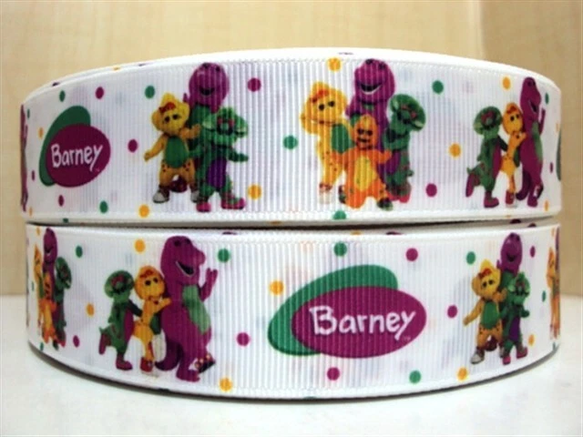 BARNEY DINOSAUR RIBBON 25mm Wide Sold per metre £1.50 - PicClick UK