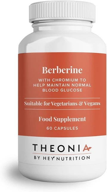 THEONIA BY HEY Nutrition Berberine Supplement with Organic Ceylon ...