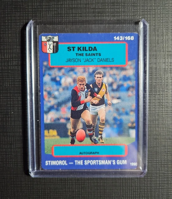 1990 SCANLENS ST Kilda Saints Afl Card Jayson Jack Daniels #143/168. £2 ...
