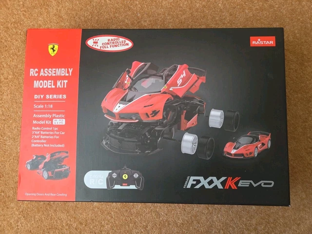 RASTAR 1:18 FERRARI FXXK EVO Diy Series RC Assembly Model Kit NEW £21. ...
