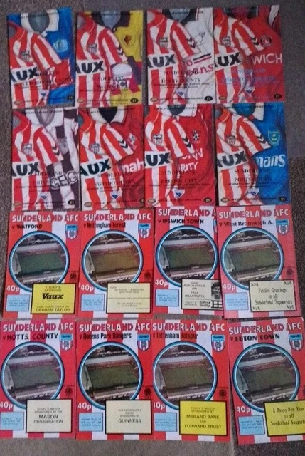 16 SUNDERLAND PROGRAMMES 8.92/93 & 8.83/84 Can Split £11.00 - PicClick UK
