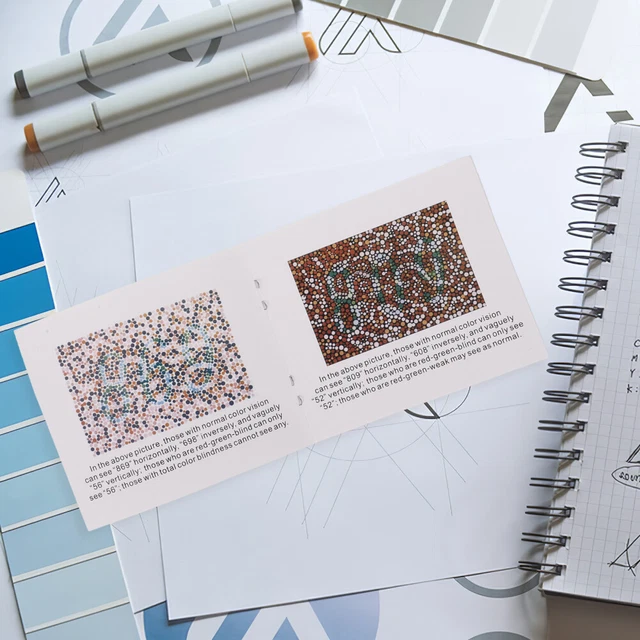 LIBRO GRAFICO TEST daltonico, mappa colori, libretto di test a colori ...