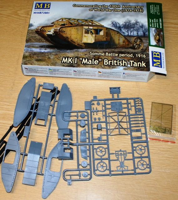 MARK MK I 'Male' British Tank, Somme Battle 1916 in 1/72 von Masterbox EUR 13,00 - PicClick DE