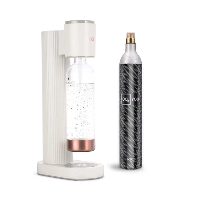 LAICA SPARKLING WATER Maker, Variable Manual Fizz, Wlth 1 x CO2 Cylinder - White £79.99 ...