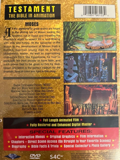 TESTAMENT: THE BIBLE In Animation - Moses DVD BRAND NEW! *Region 1* £11 ...