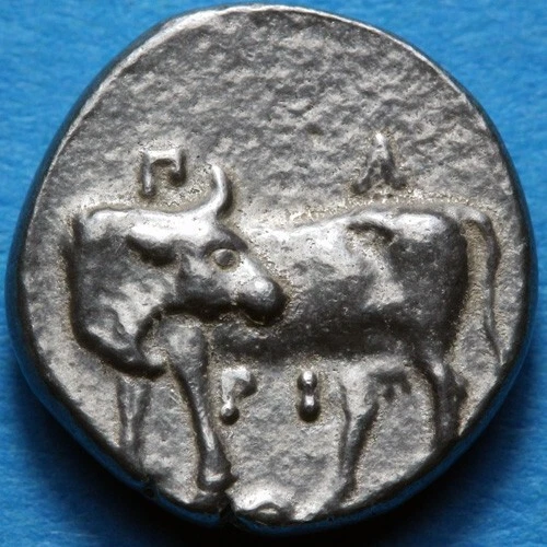 ANCIENT GREEK COIN-SILVER hemidrahm Parion Mysia-circa 350-300 B.C ...