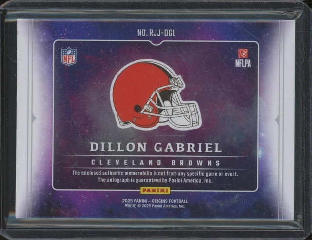2025 PANINI ORIGINS DILLON GABRIEL RC Rookie Relic Auto Browns MWI18 $57.49 - PicClick CA