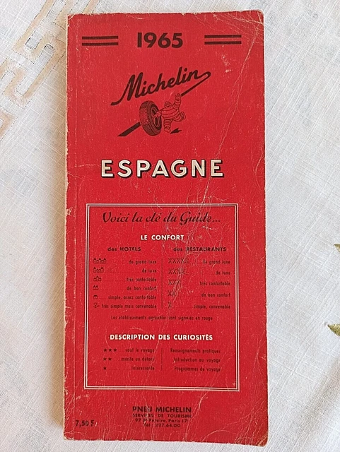 GUIDE MICHELIN ROUGE ESPAGNE 1965 = Très bon état EUR 38,00 - PicClick FR