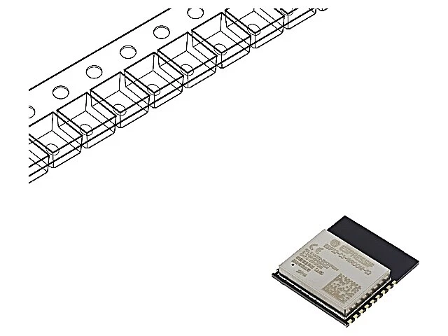 ESP32-C3-WROOM-02-H4 MODULE: IOT WiFi PCB SMD 18x20x32mm Flash: 4MB ...