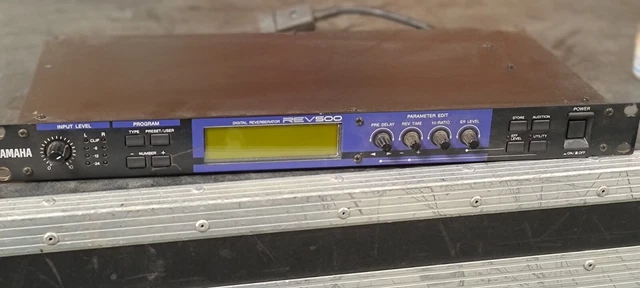 YAMAHA REV500 DIGITAL Reverb Rackmount 1U 20-Bit Effects Processor ...