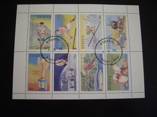 PICTORIAL MINIATURE SHEET 8 Staffa Cinderella Stamps 1972 £1.00 ...
