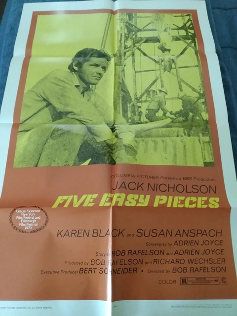 FIVE EASY PIECES Jack Nicholson Original 1970 One-sheet Only 1 on eBay ...