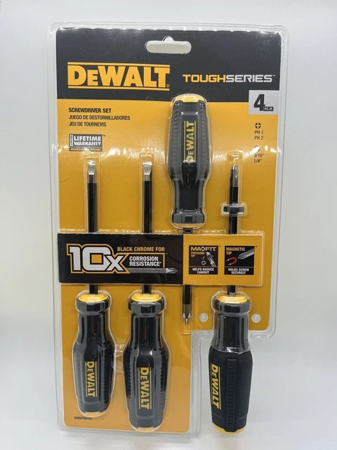 DEWALT TOUGH SERIES Screwdriver Set 4Pcs (DWHT65101) £22.55 - PicClick UK