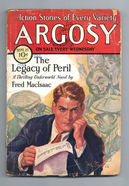 ARGOSY PART 4: Argosy Weekly Sep 27 1930 Vol. 215 #4 PR Low Grade £4.63 ...