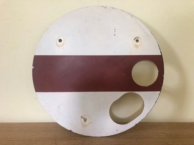 ORIGINAL BR BRITISH RAILWAY METAL GROUND SHUNT SIGNAL DISC - 290mm ...