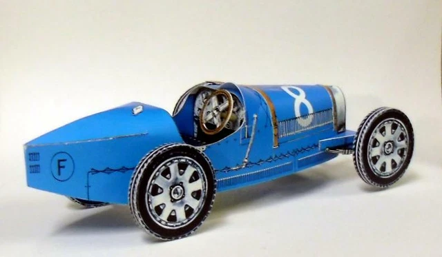 BUGATTI 35 CARTON à découper paper model cut out kit Papiermodell ...