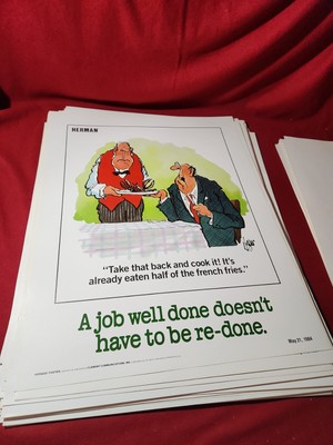 HERMAN CARTOON FUNNY Safety Poster Jim Unger #159 £2.77 - PicClick UK