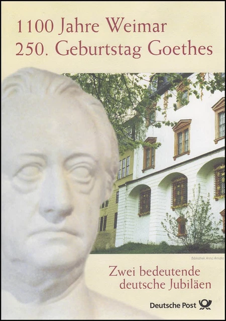 2073 JOHANN WOLFGANG von Goethe 1999 - EB 4/1999 EUR 3,45 - PicClick DE