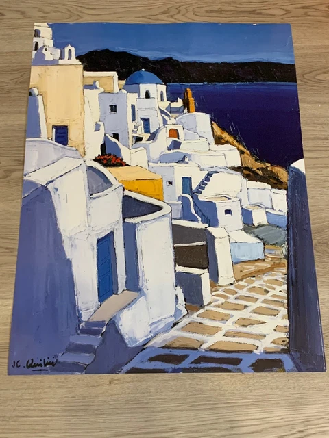 JEAN CLAUDE QUILICI Reproduction Poster la Caldeira Santorin EUR 5,00 ...