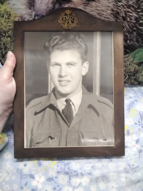 WW2 RAF.WW2 RAF photo frame with picture.RAF trench art.ww2 copper ...