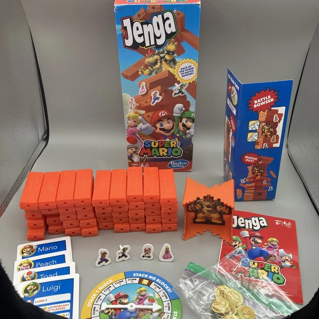 JENGA: SUPER MARIO Edition Game, Block Stacking Tower Game W/ Box $12. ...
