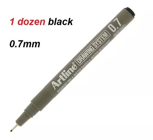 ARTLINE DRAWING SYSTEM fineliner 0.5mm EK235 - 1 Dozen BLACK $48.00 ...