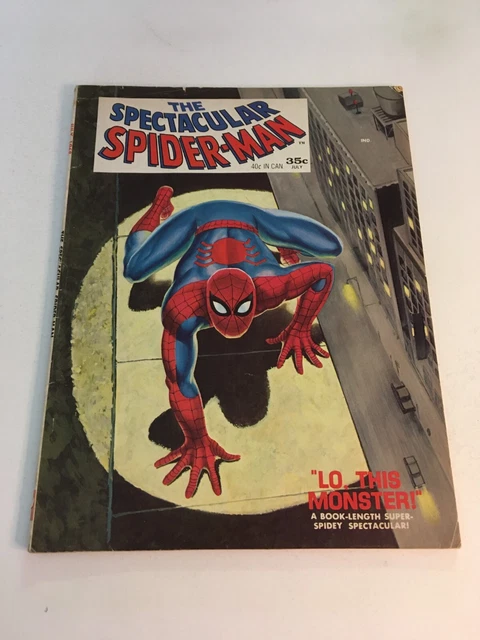 MAGAZINE SPECTACULAIRE SPIDER-MAN #1 1968 MARVEL SPINE SPLIT GD+ copie4 ...