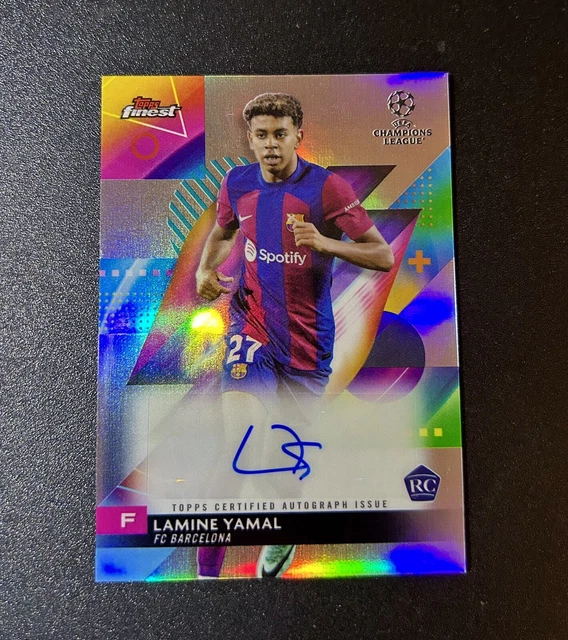 2023-24 TOPPS UCC FINEST - Lamine Yamal Rookie AUTO FC Barcelona EUR ...