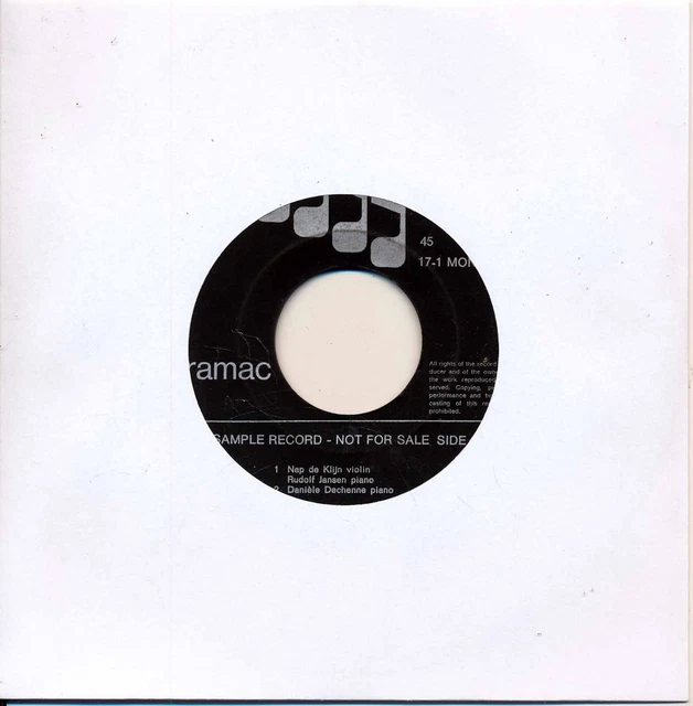 SAMPLE RECORD - Nap De Klijn - Rudolf Jansen - Single 7" Vinyl 136/15 ...