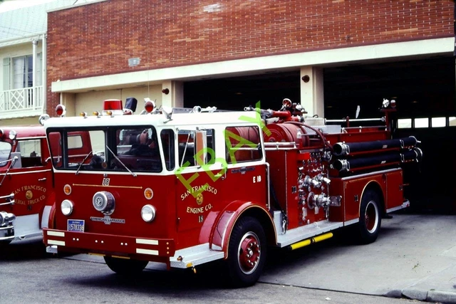 SFFD SAN FRANCISCO Fire Apparatus SLIDE: E-18 1970 AMERICAN LAFRANCE $4 ...