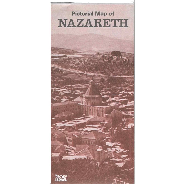 FOLDING TOUR PICTORIAL Map of NAZARETH Survey of Israel 1992 Cat. No ...