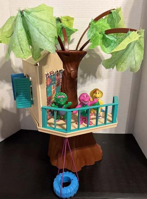 VINTAGE BARNEY AND Friends Dinosaur Treehouse 1995 Baby Bop BJ Complete ...