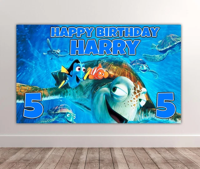FINDING NEMO PERSONALISED Birthday Photo Backdrop - Finding Nemo ...