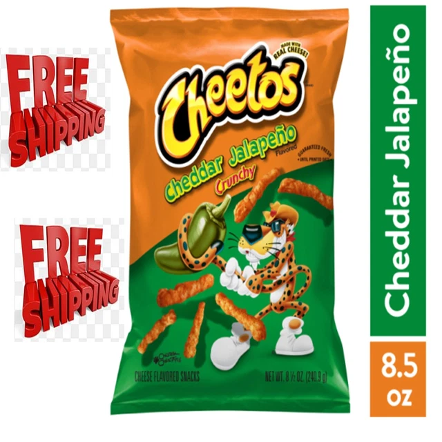 CHEETOS CRUNCHY CHEDDAR Jalapeno Cheese Snack Chips, 8.5 oz-Free ...