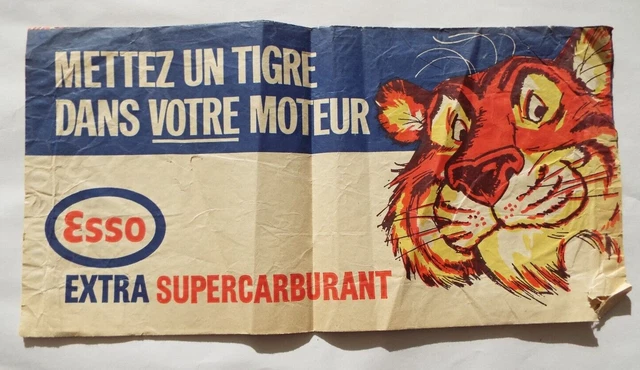 VINTAGE FRENCH ESSO petrol Tiger / Mettez un Tigre dans votre moteur ...