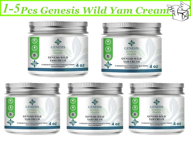 1-5X GENESIS WILD Yam Hormone Cream 4 OZ Organic Genesis Wild Yam Cream ...