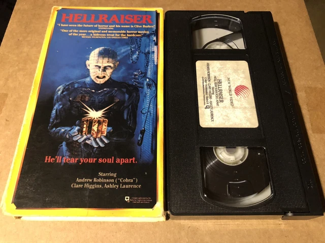 HELLRAISER VHS VIDEO Rare Horror Doug Bradley Clive Barker Pinhead ...