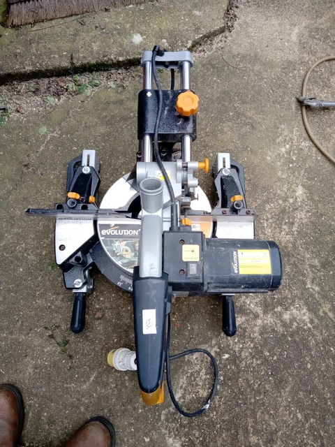 EVOLUTION 255MM MULTIPURPOSE LASER-GUIDED SLIDING Compound MITRE SAW ...