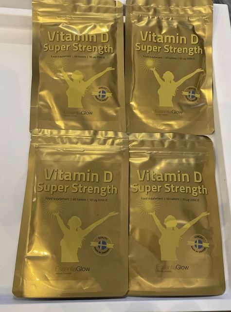 VITAMIN D SUPER Strength Tablets 60 Pack x 4 (120) exp 12/2026 £10.00 ...
