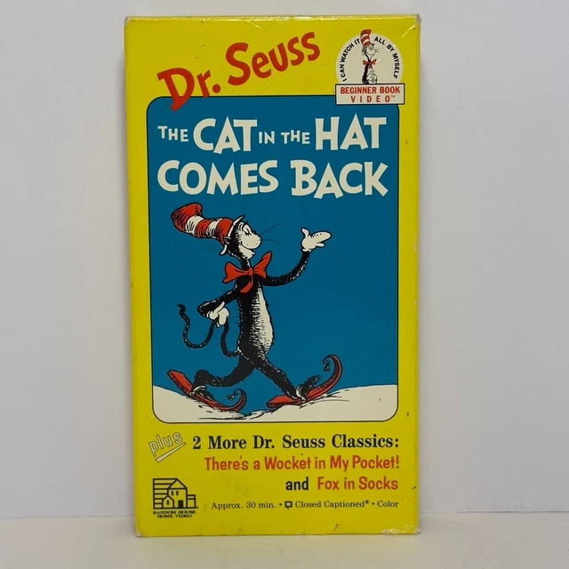 DR. SEUSS THE Cat In The Hat Comes Back VHS Video Tape Fox Sock Wocket ...