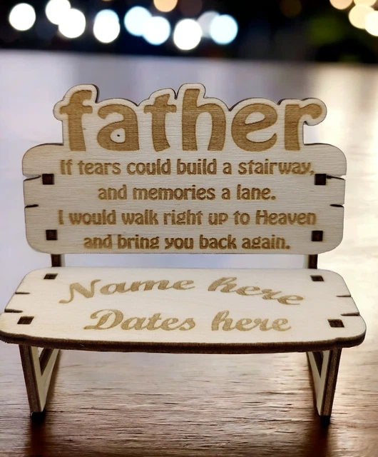 IN LOVING MEMORY father memorial bench for dad loved ones father ...