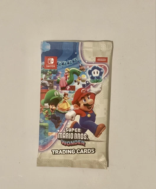 NINTENDO SWITCH SUPER Mario Bros Wonder Trading Card Pack Only - SEALED ...