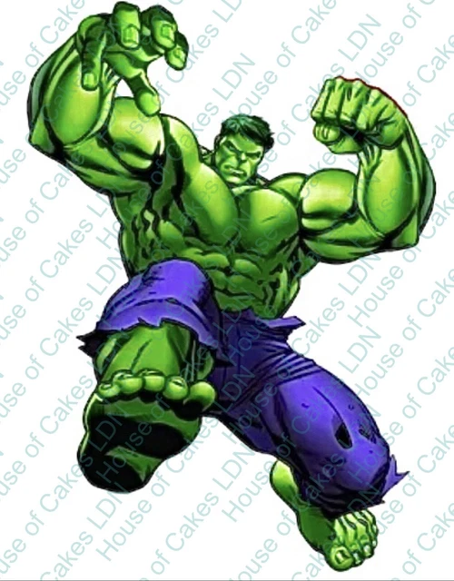 HULK 5 INCH Edible Icing Pre-Cut Cake Topper Birthday Cake Topper ...