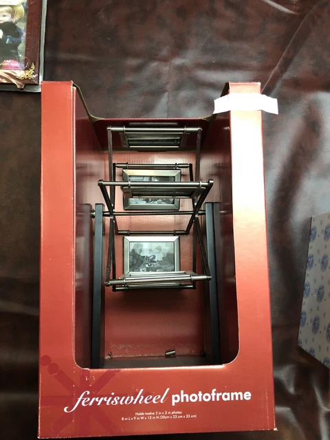 ROTATING PHOTO PICTURE Ferris Wheel / Windmill Double Sided Pewter ...