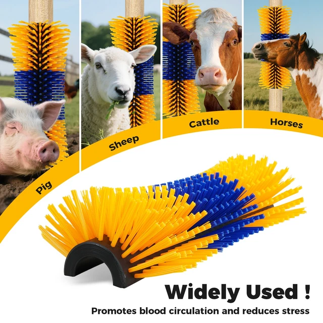 CATTLE HORSE SCRATCHER Cleaning Massage Brush Livestock Scratching ...