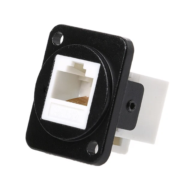 RJ45 CONNECTOR METAL Panel Socket D Type Mounting CAT5E CAT6 $11.39 ...