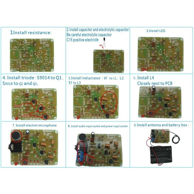 KIT FAI DA te radio stereo FM FM (AGC) circuito fai da te saldatura ...